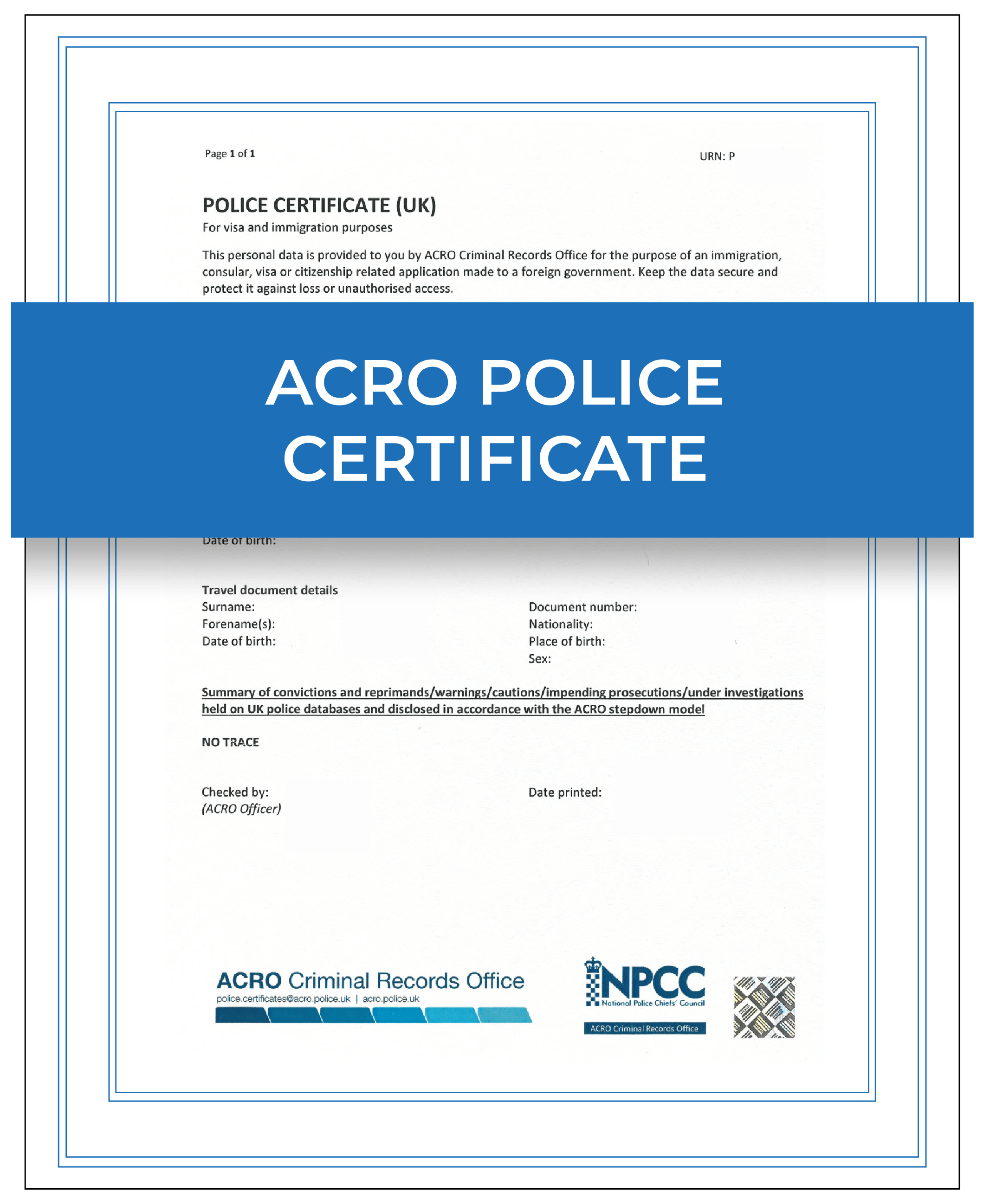 ACRO Police Certificate Apostille | Fast UK Legalisation Service – 1st Apostille