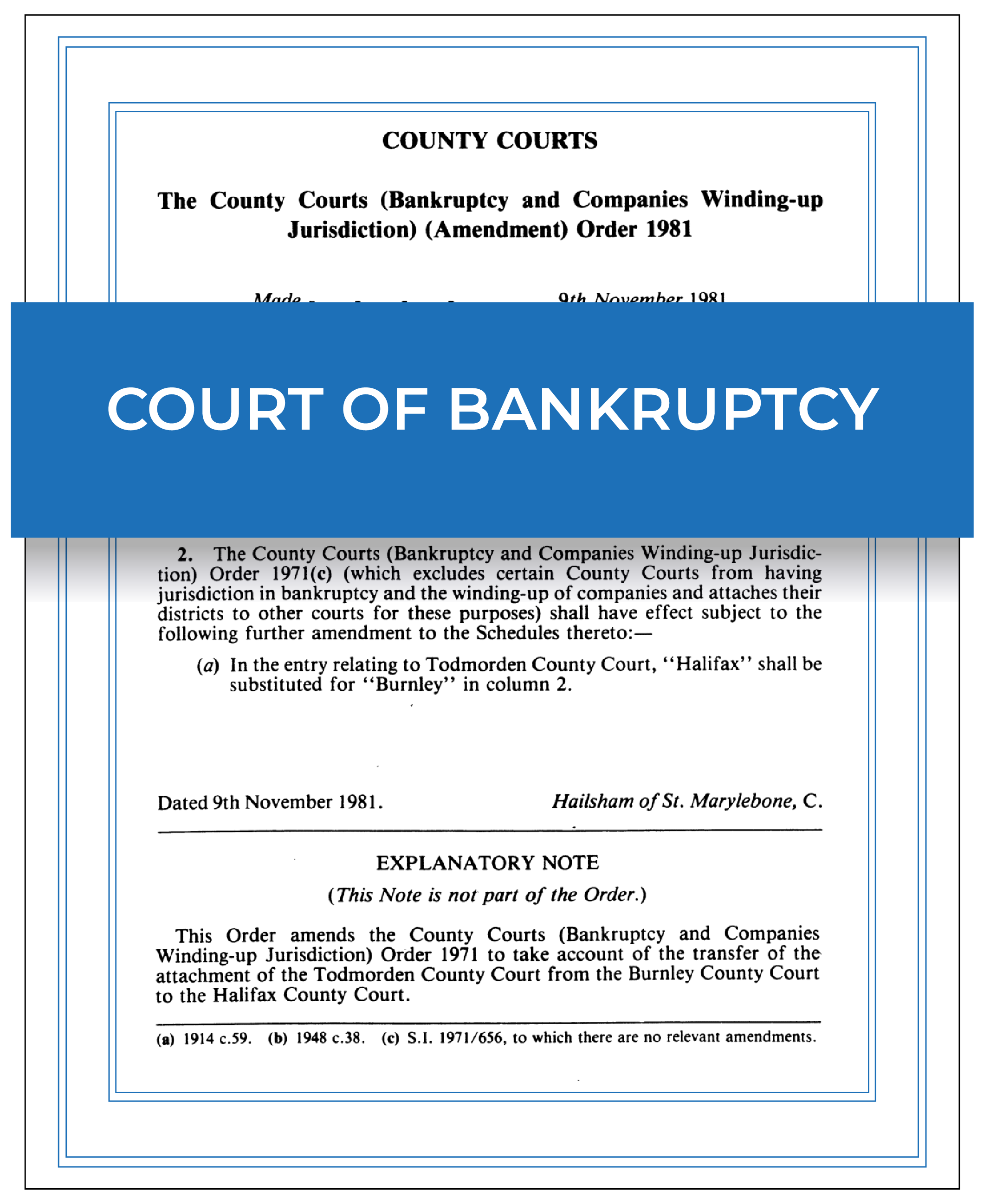 Court of Bankruptcy document – Next Day Apostille Service – 1st Apostille