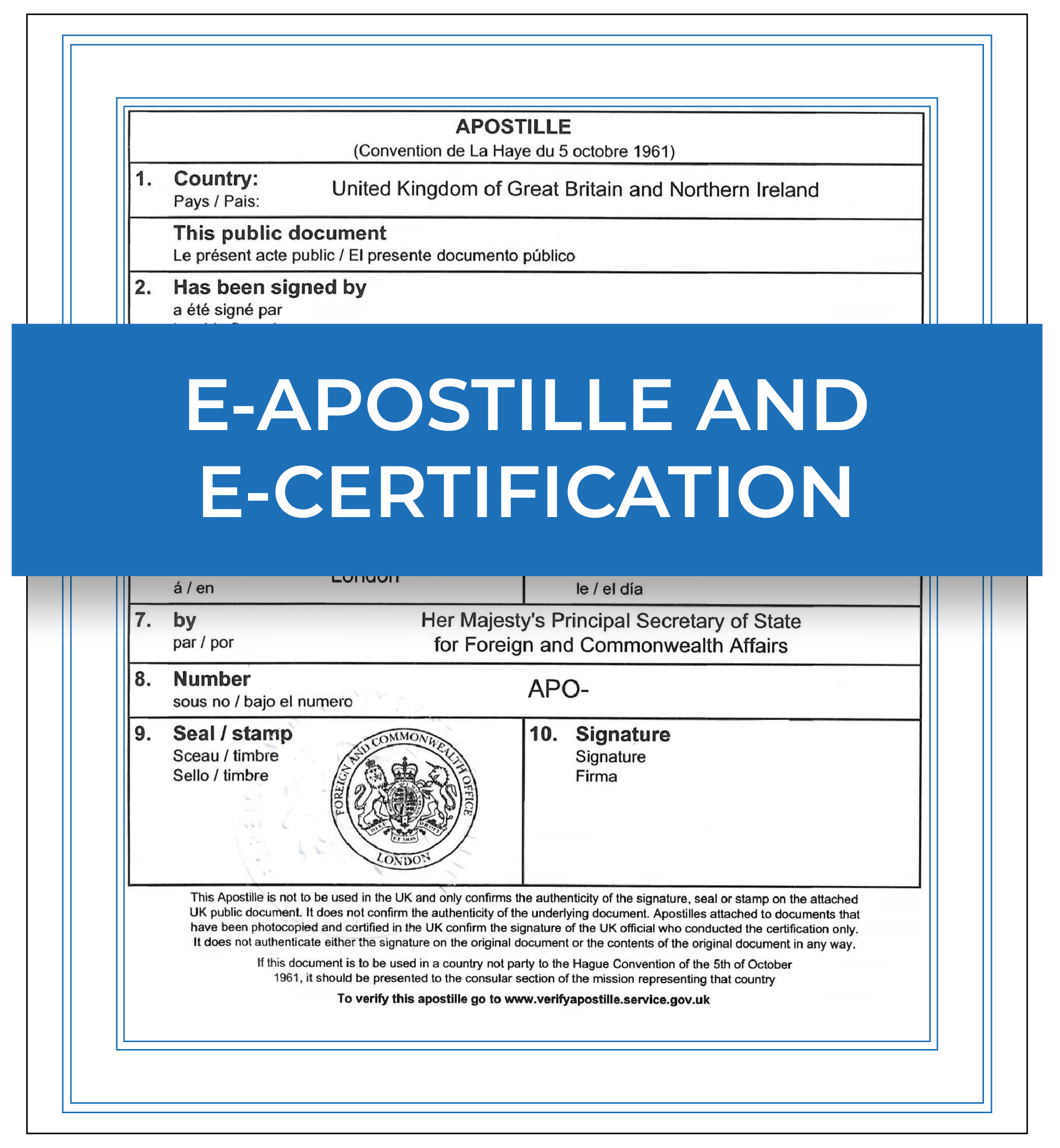 e-Apostille+e-Certification – 1st Apostille